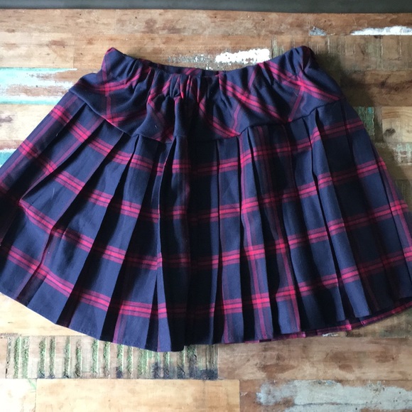 Urban Coco | Skirts | Nwot Urban Coco Navy And Red Plaid Pleated Skirt ...